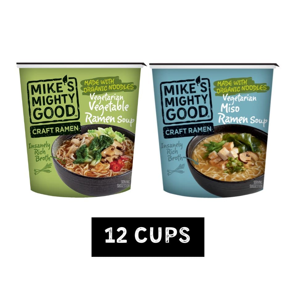 Vegetable Ramen + Vegetarian Miso Cup – Mike's Mighty Good